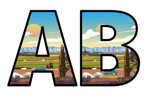 California Landscape NEW Lettering FULL Set Instant Display Title Whole ...