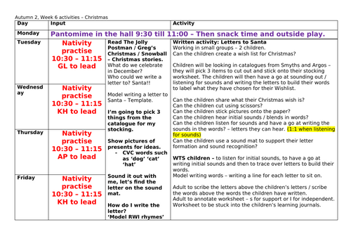 Year R - Autumn 2 - Week 6 planning | Teaching Resources