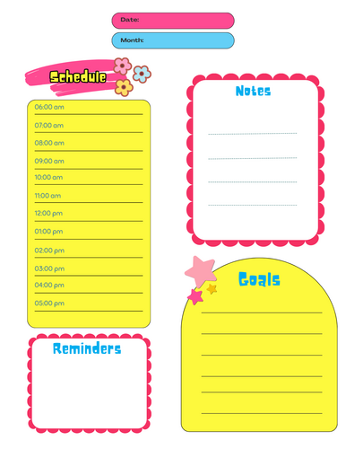 Cute daily planner kids calendar 2025,calendar year with holidays ...