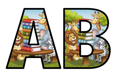 Library Safari Reading NEW Lettering FULL Set Instant Display Title ...