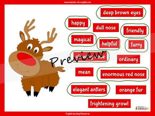 Describing Rudolph Writing Activity | Teaching Resources