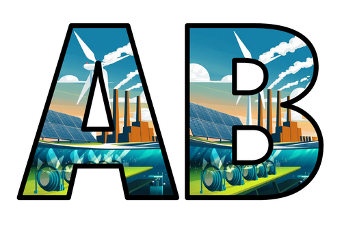Renewable Energy Sources NEW Lettering FULL Set Instant Display Title ...