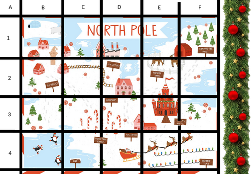 Christmas grid reference task for Santa's village (Year 2 maths and ...