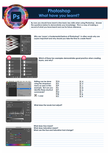 Photoshop Assessment - What have you learnt? | Teaching Resources