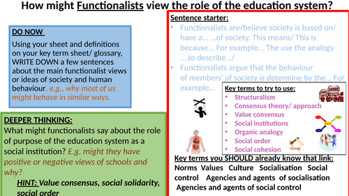 AQA GCSE Sociology: Education - Functionalists' roles of education ...