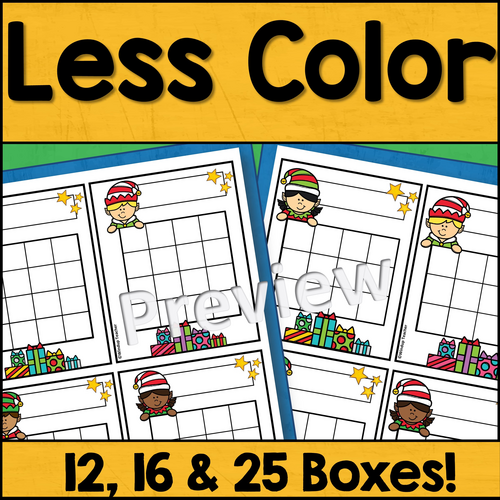 Elf Sticker Reward Charts Printable - Christmas - 12 16 25 Boxes, Color ...