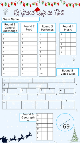 French Christmas Quiz 2024 | Teaching Resources