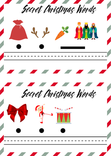 Christmas cvc word activity | Teaching Resources