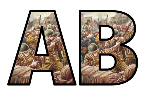 World War One Soldiers Guns NEW Lettering FULL Set Instant Display ...