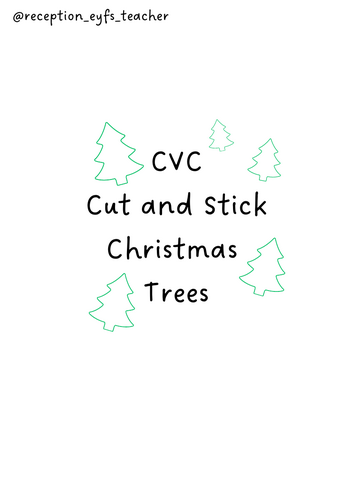 CVC Christmas Tree Cut and Stick | Teaching Resources