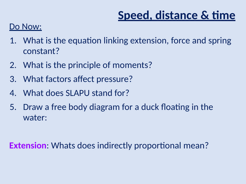 KS3 Forces Lesson | Teaching Resources