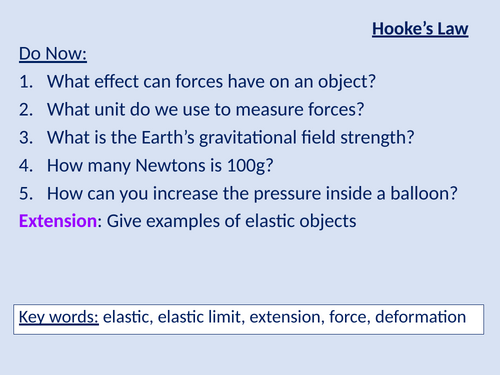 KS3 Forces Lesson | Teaching Resources