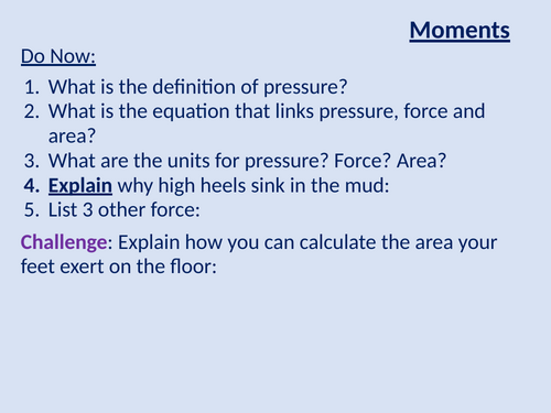 KS3 Forces Lesson | Teaching Resources