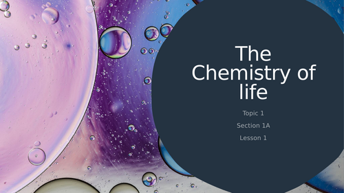 A.S. Biology Edexcel- 1A-1 PPT- The Chemistry of life | Teaching Resources