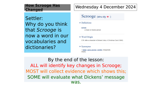 How has Scrooge Changed? | Teaching Resources