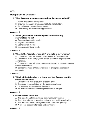 Organisation Management - Lesson 25 Corporate Governance (CG) and ...