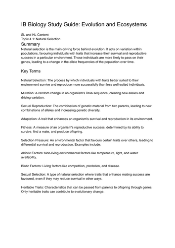 IBDP Biology 2025 Revision Guide Bundle | Teaching Resources