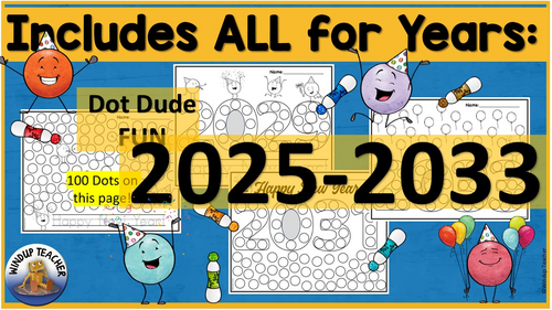 Happy New Year! 2026 Do-A-Dot Marker Printable Activity - Dot Dauber ...