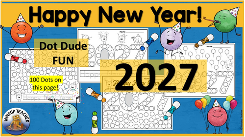 Happy New Year! 2026 Do-A-Dot Marker Printable Activity - Dot Dauber ...