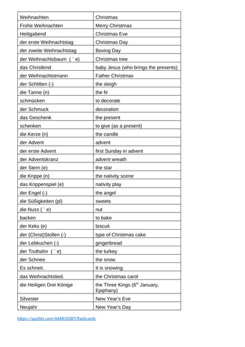 Weihnachten / Christmas | Teaching Resources