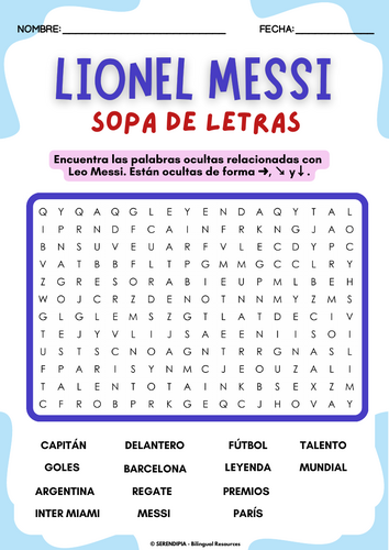 Biografía de Lionel Messi | ACTIVIDADES DE LECTURA & ESCRITURA ...