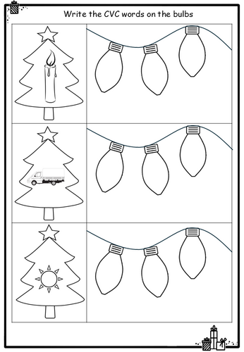 Christmas CVC words book - Spelling - Writing - Phonics | Teaching ...