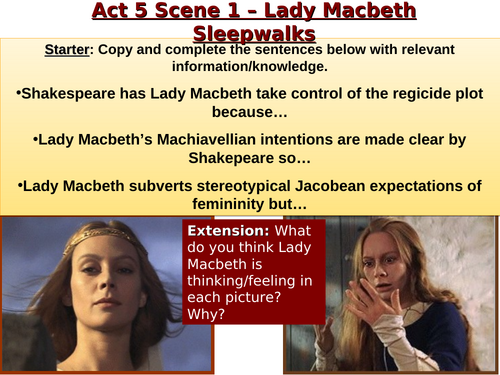 Macbeth Act 5 Scene 1 | Teaching Resources
