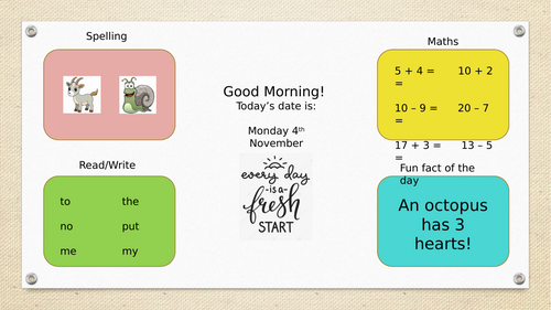 Morning starter slides / Morning challenge slides | Teaching Resources