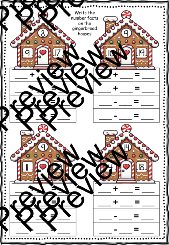Gingerbread Fact Families - Addition & Subtraction - Christmas Maths ...