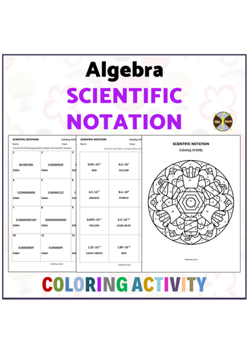 Scientific Notation - Coloring Activity/Color by Code | Teaching Resources