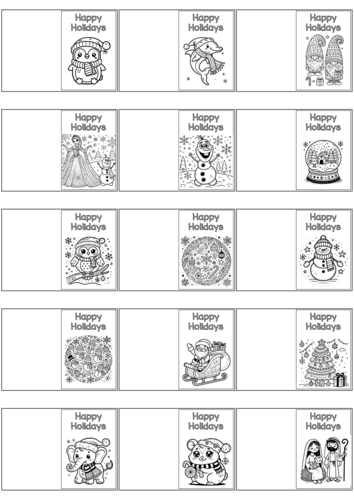 Cute Christmas cards in English, Spanish, French, German, Italian and ...