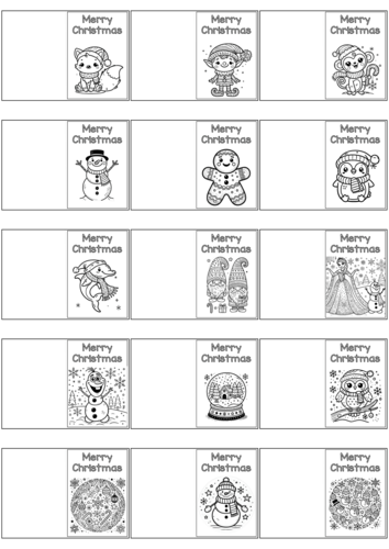 Cute Christmas cards in English, Spanish, French, German, Italian and ...