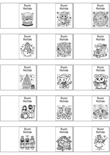 Cute Christmas cards in English, Spanish, French, German, Italian and ...