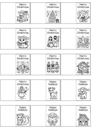 Cute Christmas cards in English, Spanish, French, German, Italian and ...