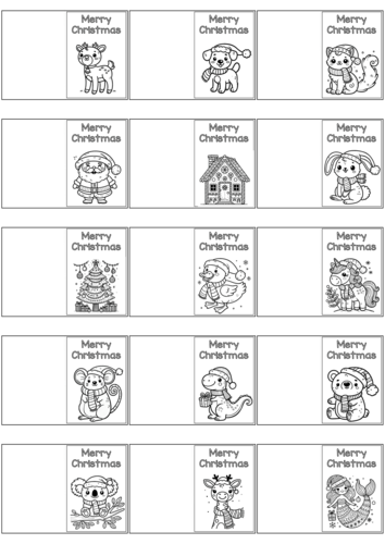 Cute Christmas cards in English, Spanish, French, German, Italian and ...