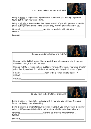 The Traitors Classroom Christmas Teambuilding game | Teaching Resources