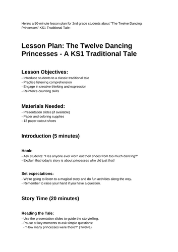 The Twelve Dancing Princesses: KS1 Traditional Tales Presentation ...