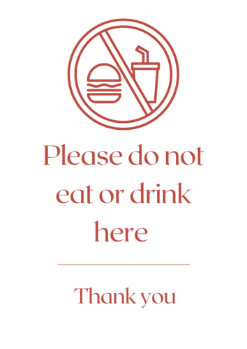 Please Do Not Eat or Drink Here Poster | Teaching Resources