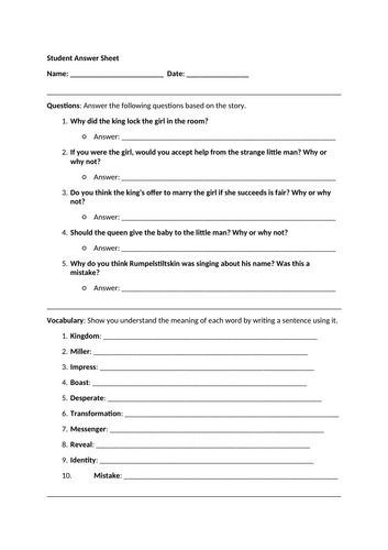 KS2 Traditional Tales Rumpelstiltskin Interactive PowerPoint Quiz ...