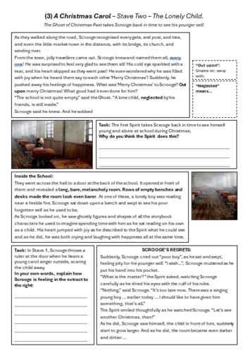 A Christmas Carol LA Extract Booklet (COMPLETE) | Teaching Resources
