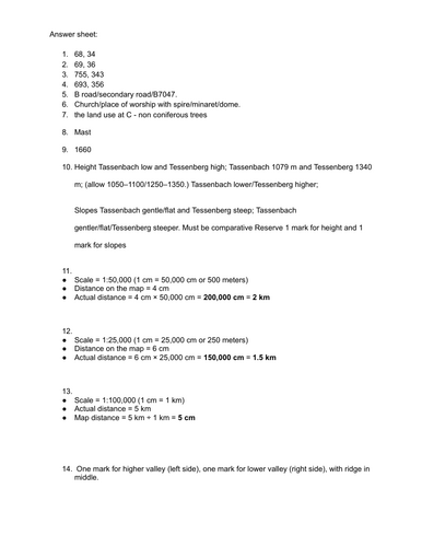 CIE/AQA GEOGRAPHY SKILLS BOOKLET WITH PRACTICE QUESTIONS WITH ANSWERS ...