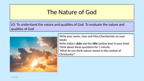 GCSE Christianity: nature of God | Teaching Resources