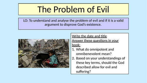 GCSE Christianity: Problem of evil | Teaching Resources