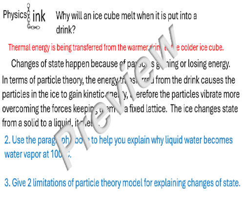AQA States of matter and state symbols (C3.1 kerboodle) | Teaching ...