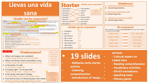 2026 Spanish AQA GCSE Module 4.1 - Llevas una vida sana | Teaching ...
