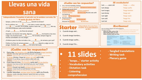2026 Spanish AQA GCSE Module 4.1 - Llevas una vida sana | Teaching ...
