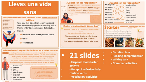 2026 Spanish AQA GCSE Module 4.1 - Llevas una vida sana | Teaching ...