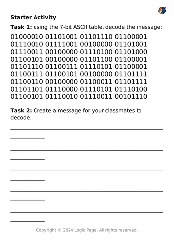 Character Encoding | Teaching Resources Character Encoding | Teaching Resources