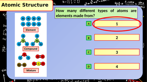 AQA GCSE Chemistry: MCQ Atomic Structure | Teaching Resources