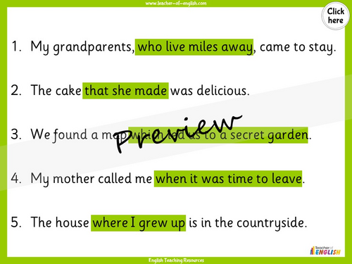 Relative Clauses - Year 5 and 6 | Teaching Resources